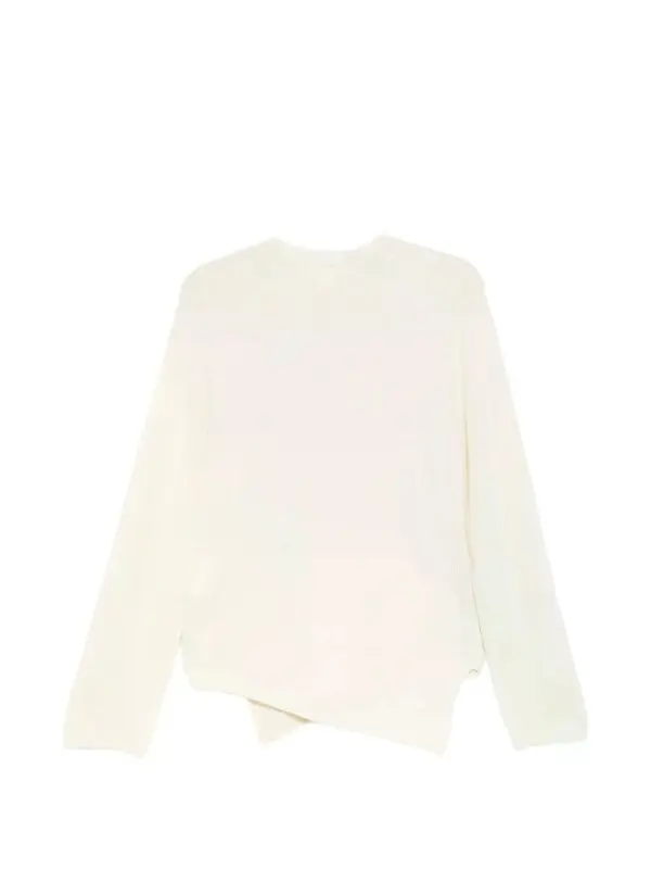 Comme Des Garçons Asymmetrical Hem Knit Sweater - Neutrals