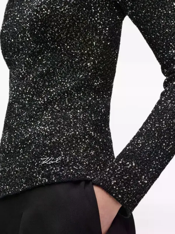 Karl Lagerfeld Sequin Knitted Top