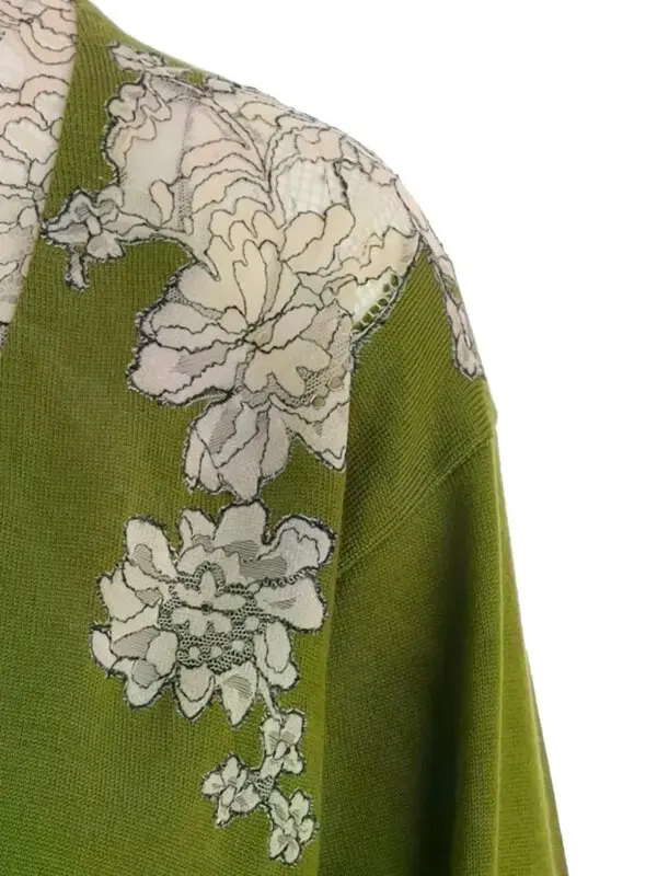 Valentino Garavani Lace-trim Wool Sweater