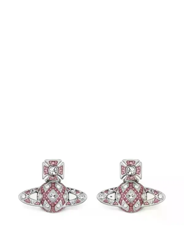 VIVIENNE WESTWOOD Orb Crystal-embellished Earrings - Silver