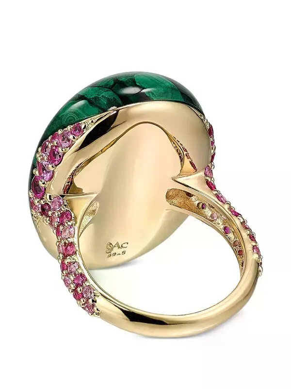 ANABELA CHAN Peacock Malachite Pebble Ring