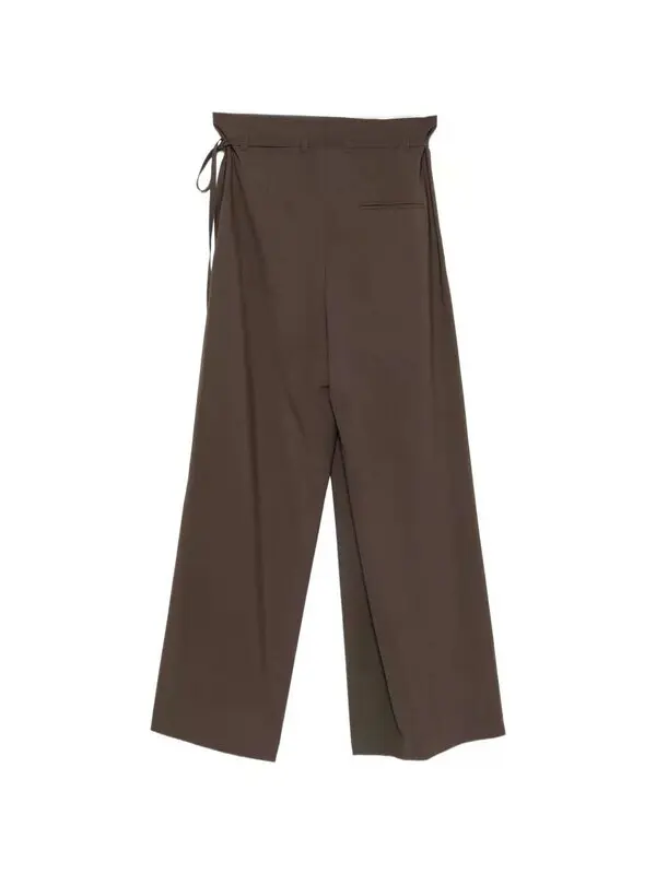 ALYSI Wrap-front Wide-leg Trousers