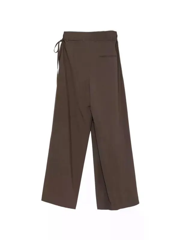 ALYSI Wrap-front Wide-leg Trousers