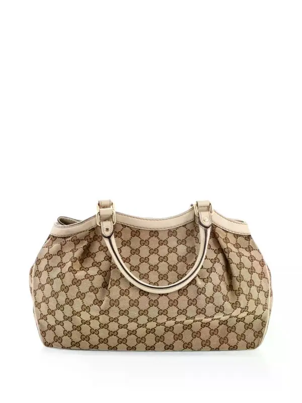 Gucci Sukey Gg Canvas With Leather Medium Tote Bag
