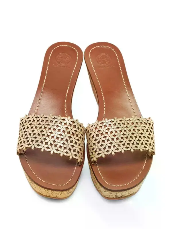 Tory Burch Leather Wedge Sandals
