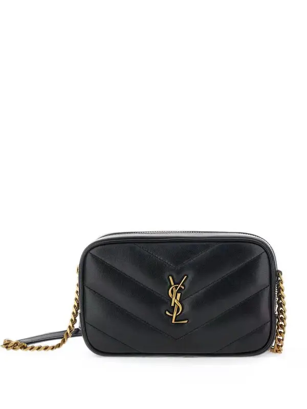 Saint Laurent Loulou Mini Camera Bag In Lambskin - Black