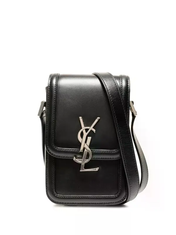 Saint Laurent 2023 Mini Solferino Leather Crossbody Bag - Black
