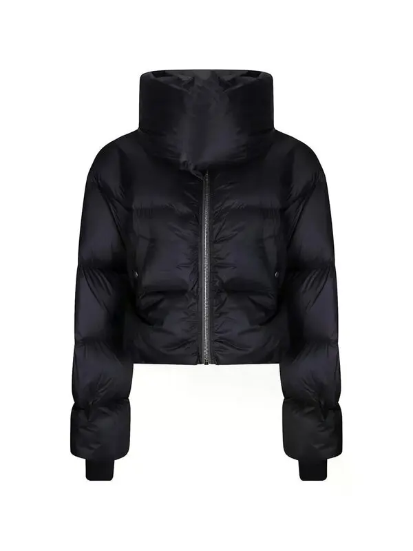 Rick Owens Funnel-neck Cropped Puffer Jacket - Black