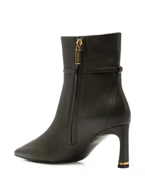 COCCINELLE Pointed-toe Buckled Ankle Boots