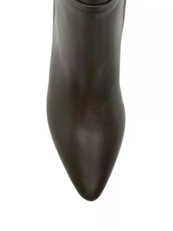 COCCINELLE Pointed-toe Buckled Stiletto Ankle Boots - Brown