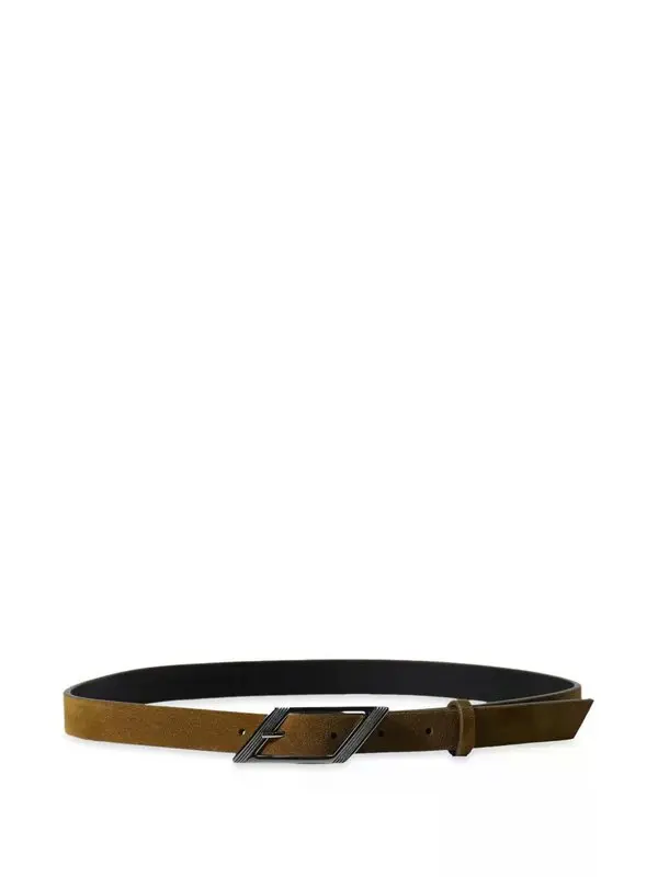 Attico Suede Skinny Belt - Brown