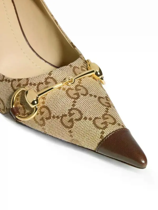 Gucci Donna Horsebit Gg-supreme Pumps