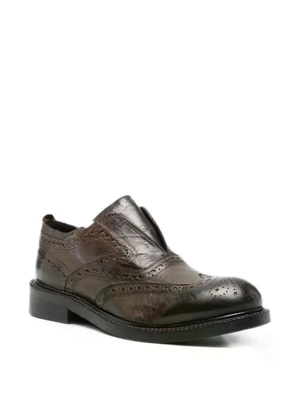 LEQARANT Brogue Leather Loafers