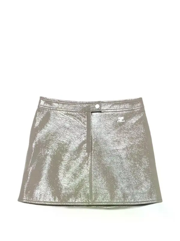 COURREGES Vinyl Mini Skirt - Grey