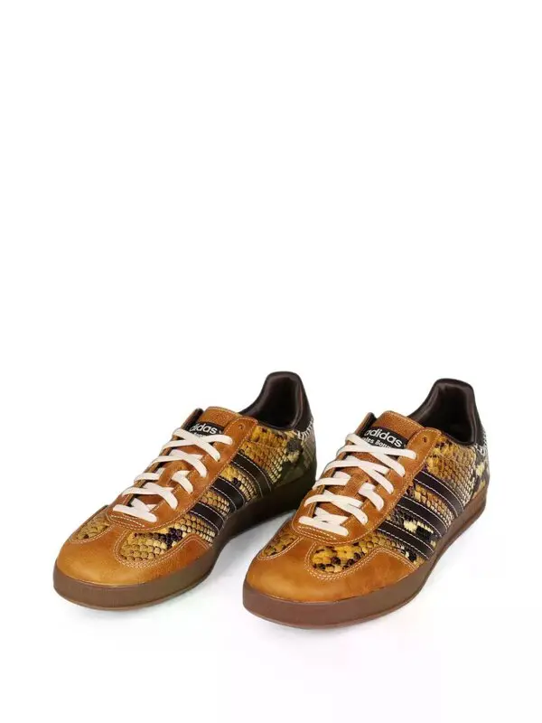 Adidas X Wales Bonner Gazelle Snakeskin-effect Sneakers - Brown
