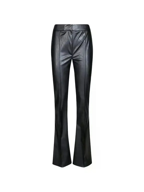 Elisabetta Franchi Trousers With Ribbing - Black