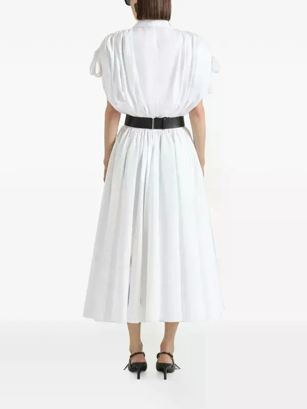 Givenchy Ruched Poplin Shirt Midi Dress