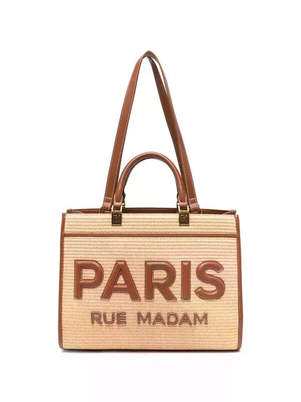 RUE MADAM PARIS Iconique Woven Tote Bag