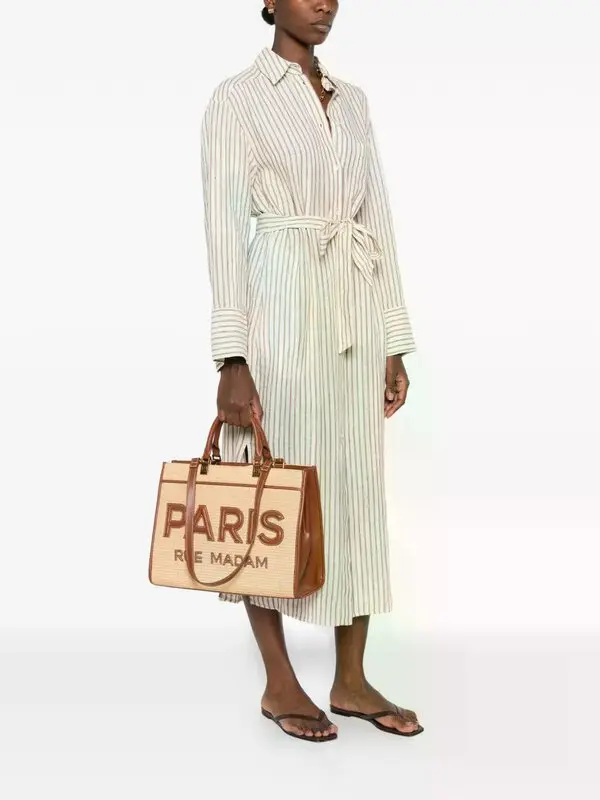 RUE MADAM PARIS Iconique Woven Tote Bag