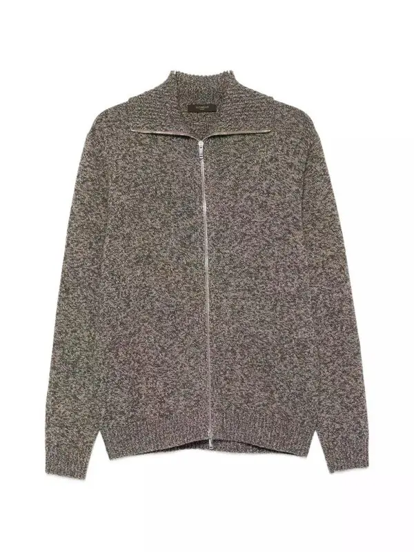 ZANONE Zip-up Marl-knit Cardigan