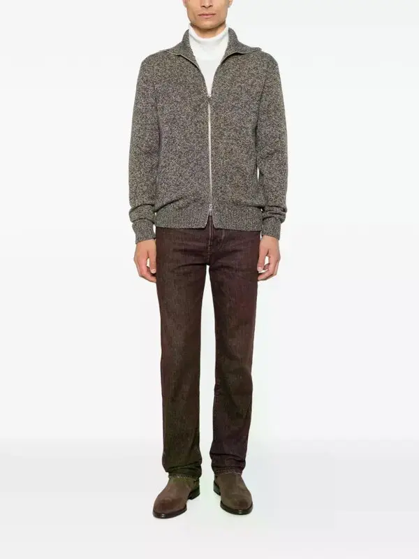 ZANONE Zip-up Marl-knit Cardigan