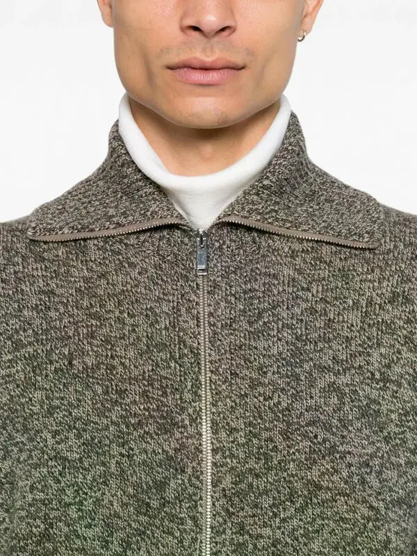 ZANONE Zip-up Marl-knit Cardigan