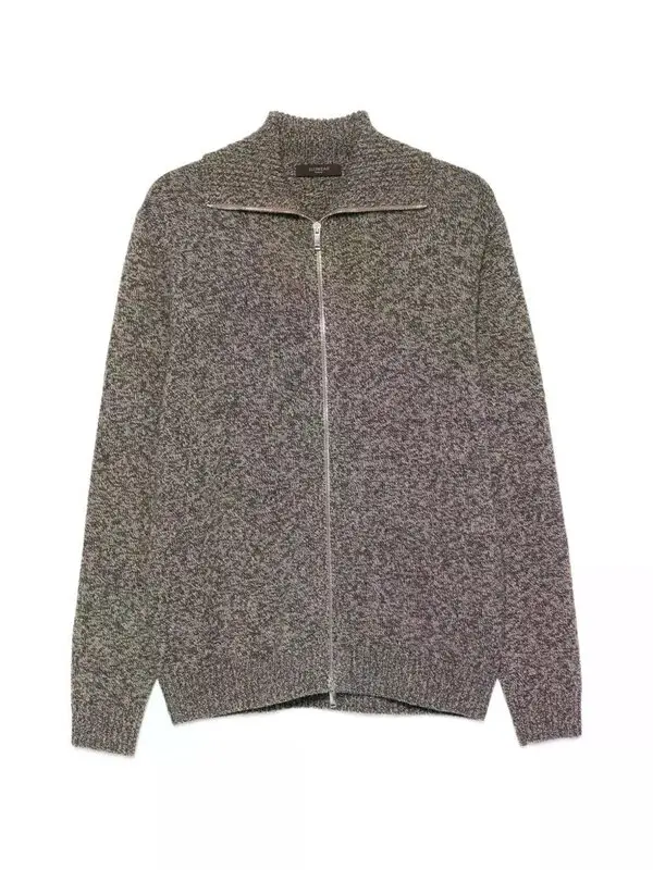 ZANONE Zip-up Marl-knit Cardigan