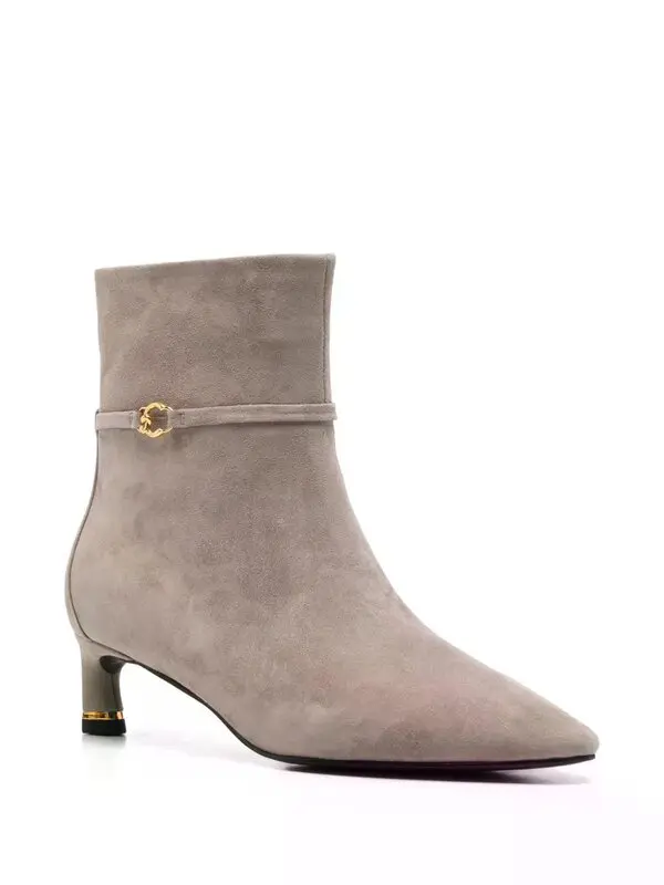 COCCINELLE Pointed-toe Buckled Ankle Boots - Neutrals