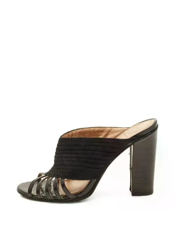 Tory Burch Quilted Suede Sandals - Black