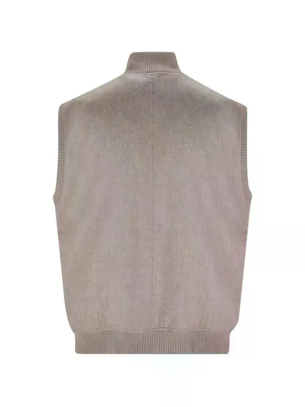 Brunello Cucinelli Ribbed-trim Button-up Gilet