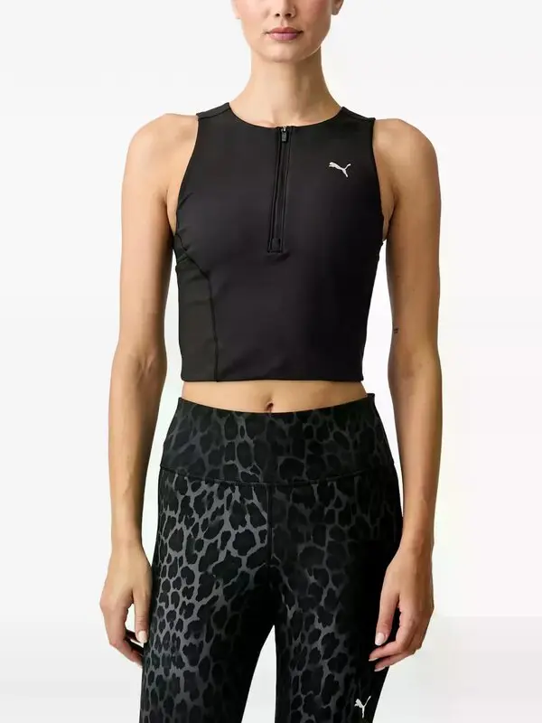 PUMA Lightstride Zip-fastening Tank Top - Black