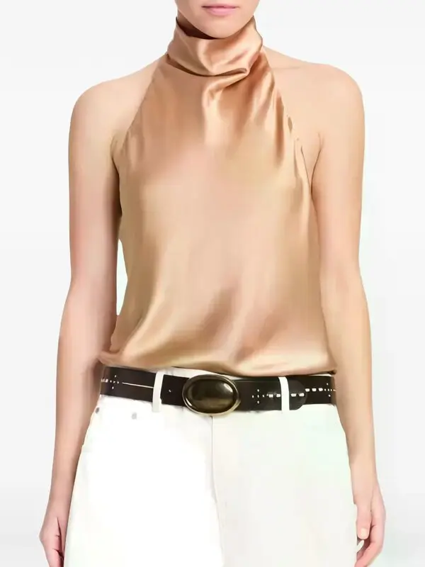 TWP Silk-charmeuse Halter Top