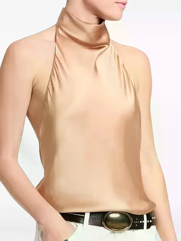 TWP Silk-charmeuse Halter Top