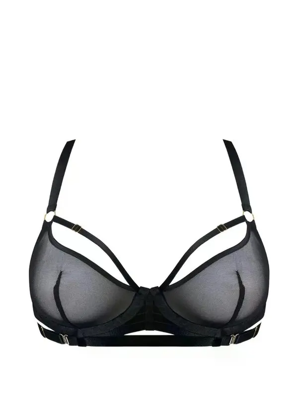 BORDELLE Signature Mesh Balconette Bra - Black