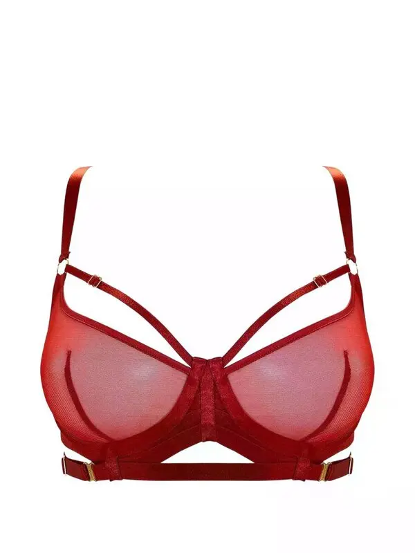BORDELLE Signature Mesh Balconette Bra - Red