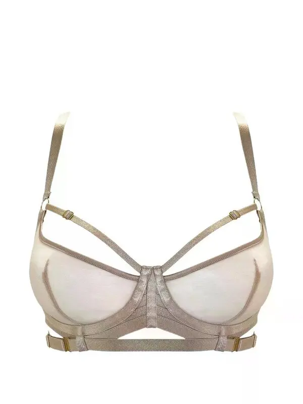 BORDELLE Signature Mesh Balconette Bra - Brown