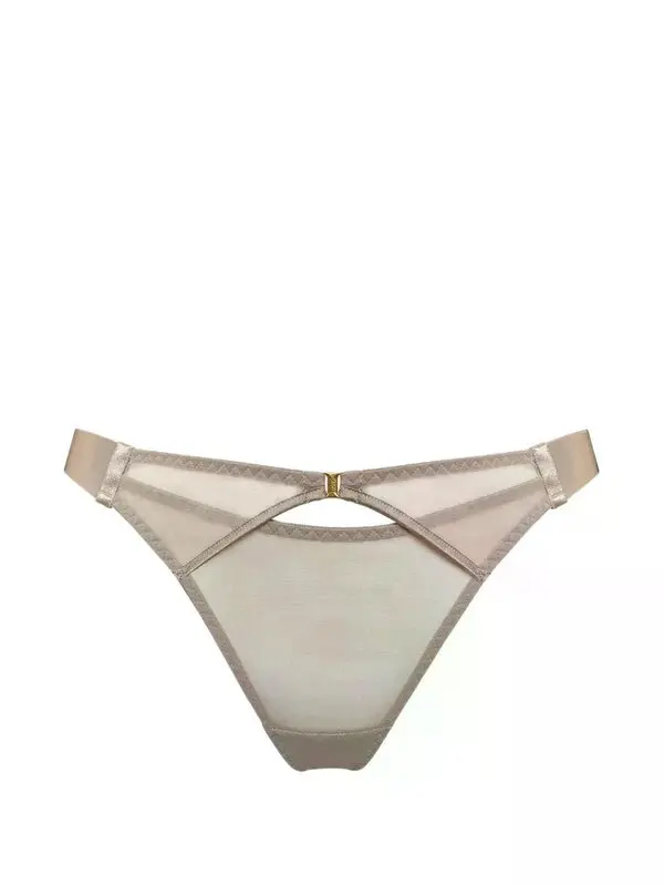BORDELLE Layered Mesh Thongs - Neutrals