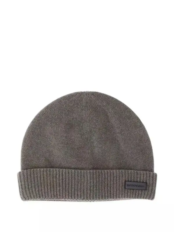 Emporio Armani Ribbed-knit Cashmere Beanie Hat