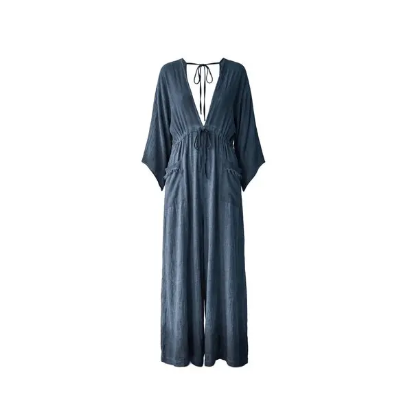 ZHENABIA Altar Jumpsuit Boho Jumpsuit Dusty - Blue
