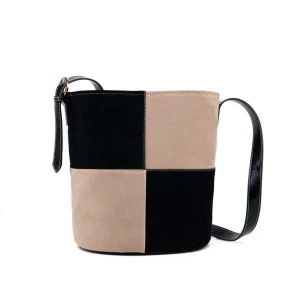 MKF COLLECTION - J'OMOR Arianna Bucket Bag Beige - Black