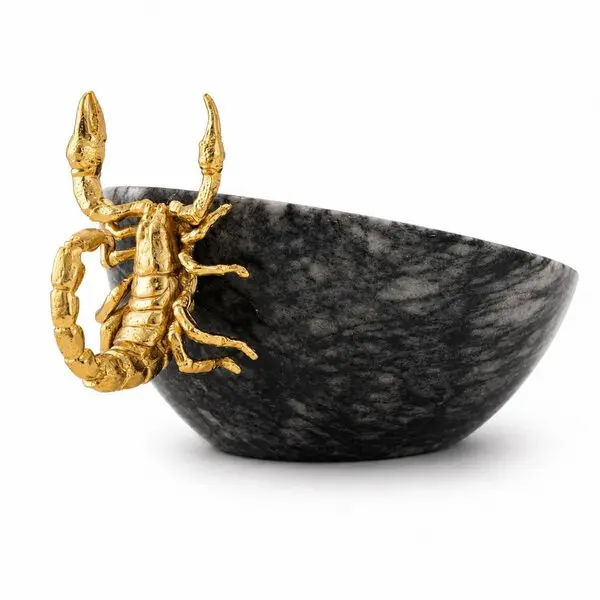BELS & PEARL Handcrafted Brass Scorpion Asymmetric Bowl