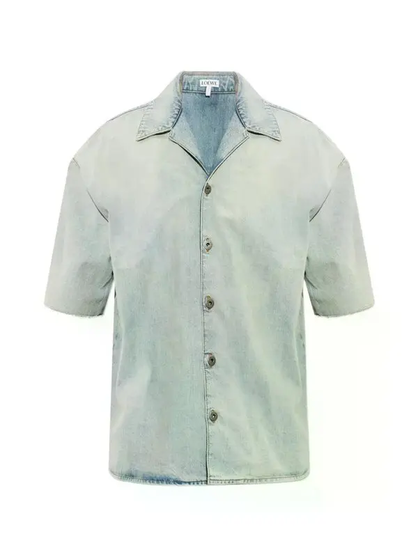 Loewe Short-sleeve Denim Shirt - Blue