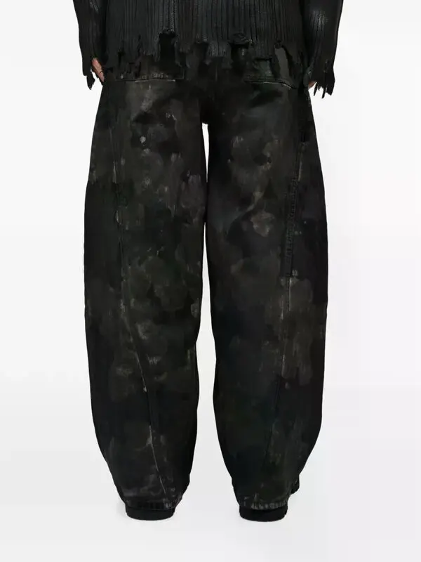 FILTH Waxed Baggy-cut Trousers