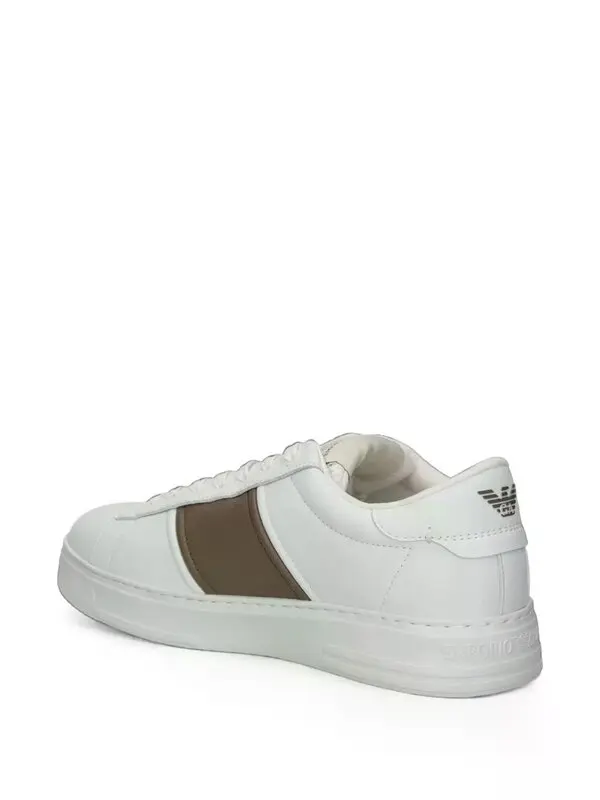 Emporio Armani Constrasting-panel Leather Sneakers