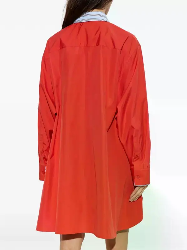Loewe Contrast-collar Mini Shirt Dress