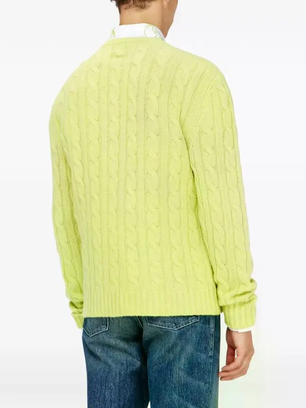 DIESEL® Open-front Cardigan In Floral Cable Knit