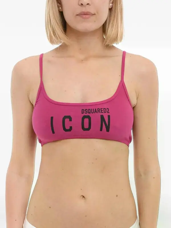 Dsquared2 Icon Bandeau Sport Bra - Pink