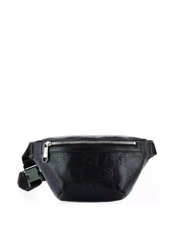 Gucci Gg Embossed Perforated Leather Small Belt Bag