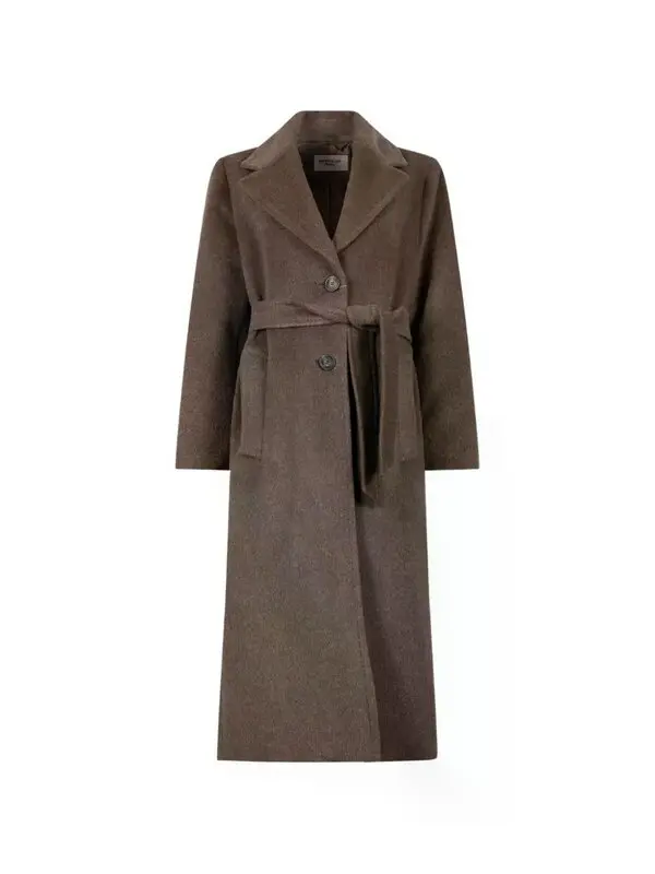 Max Mara Belted Button-fastening Coat - Brown
