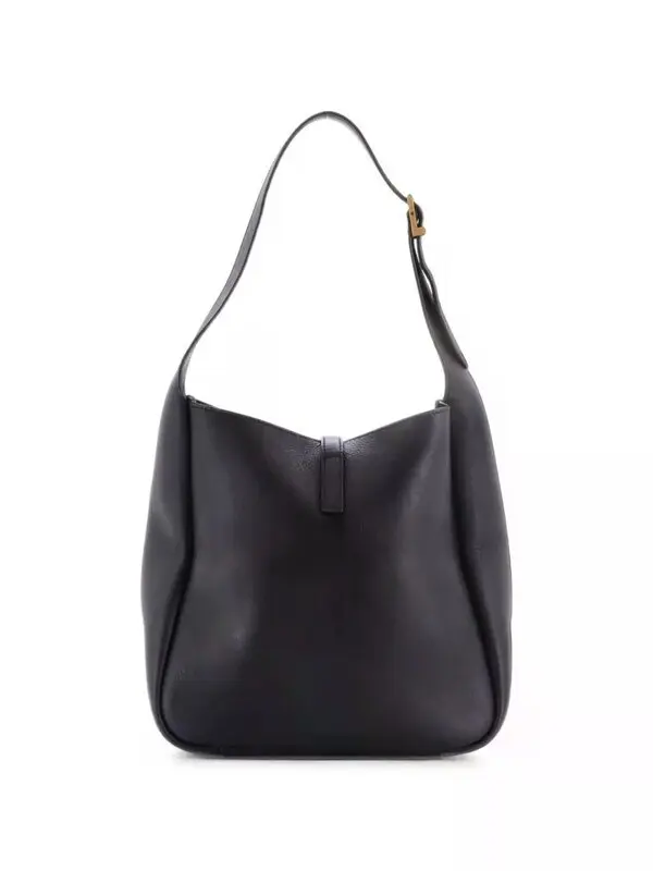 Saint Laurent Le 5 A 7 Supple Leather Small Hobo Bag - Black